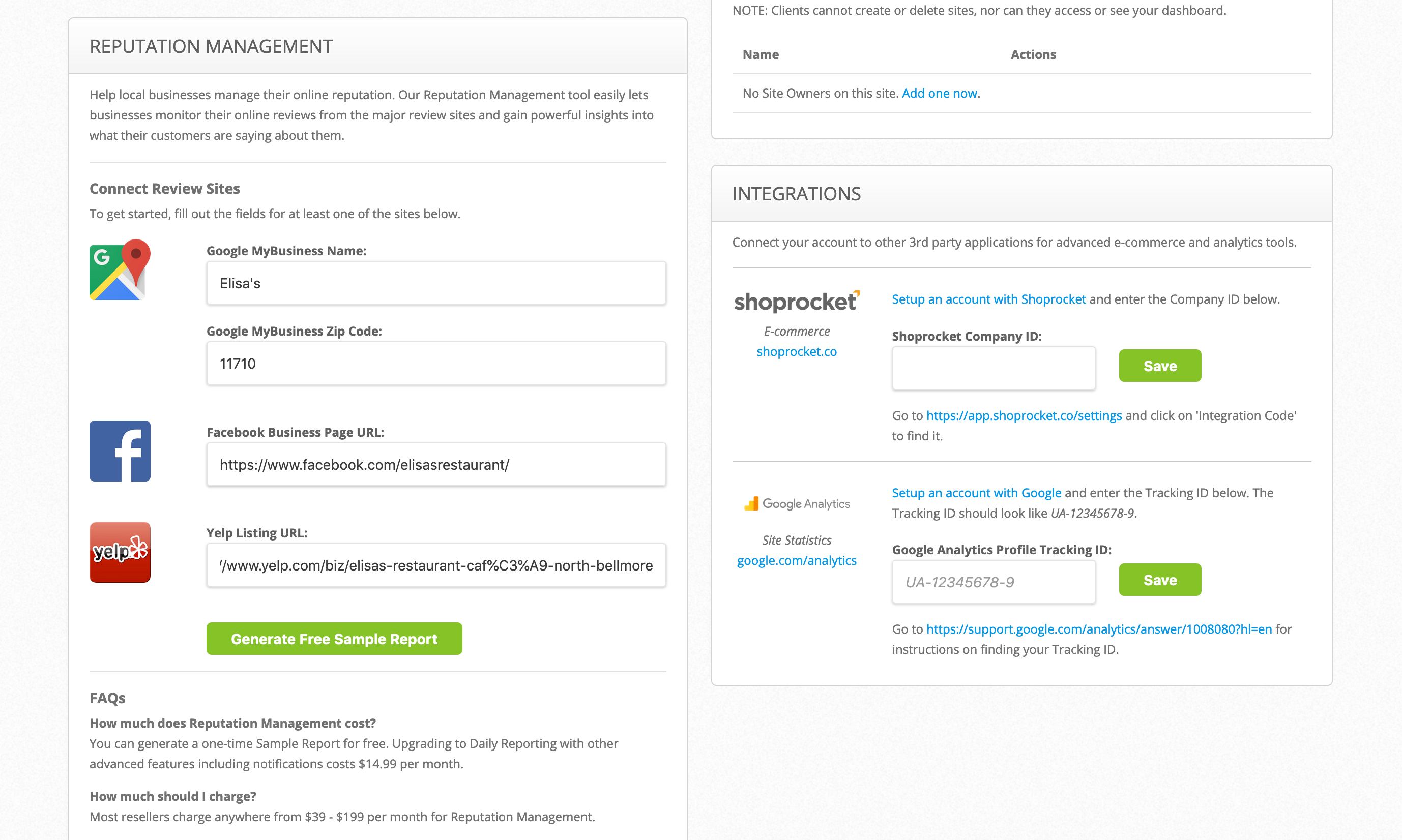 How to Setup Reputation Management for a Website Client – SiteSwan Support